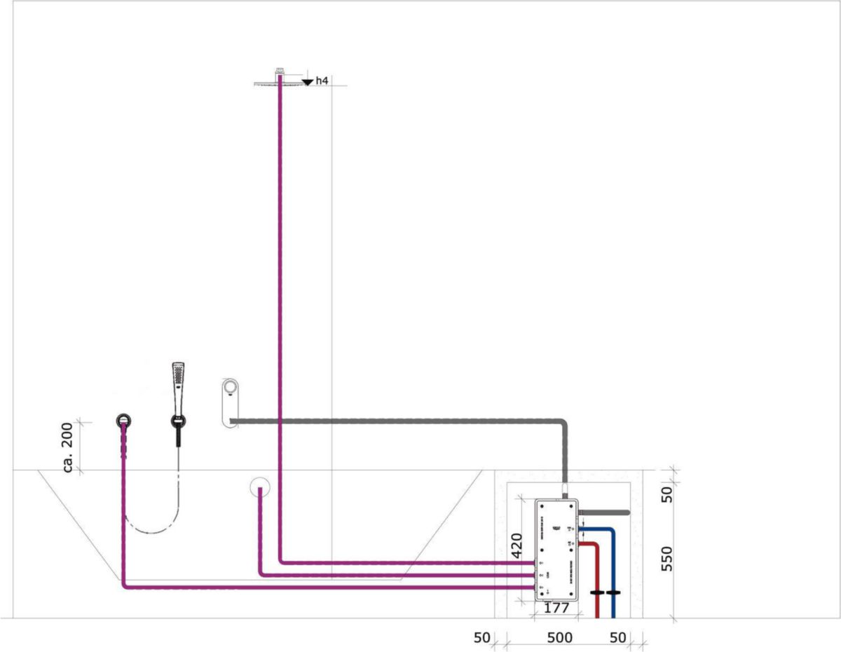 GROHE - Garniture de remplissage, de vidage et de trop-plein TAL ...