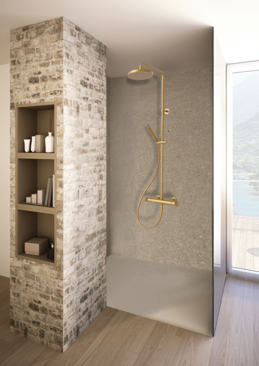 CRISTINA - Colonne de douche thermostatique EAST SIDE Or Brossé Réf ...