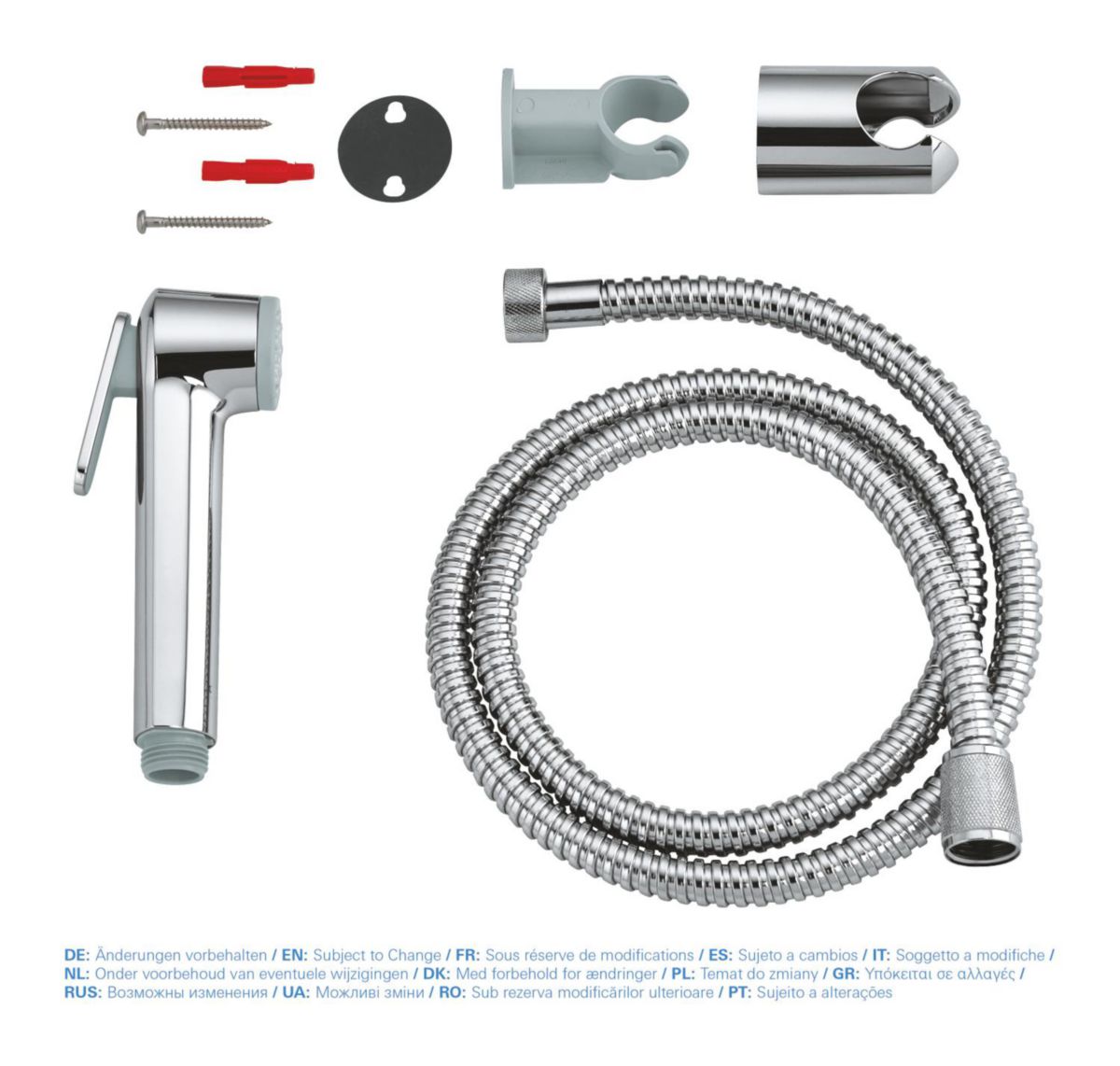 GROHE - Douchette intime Tempesta avec support mural metalflex 1250 réf ...