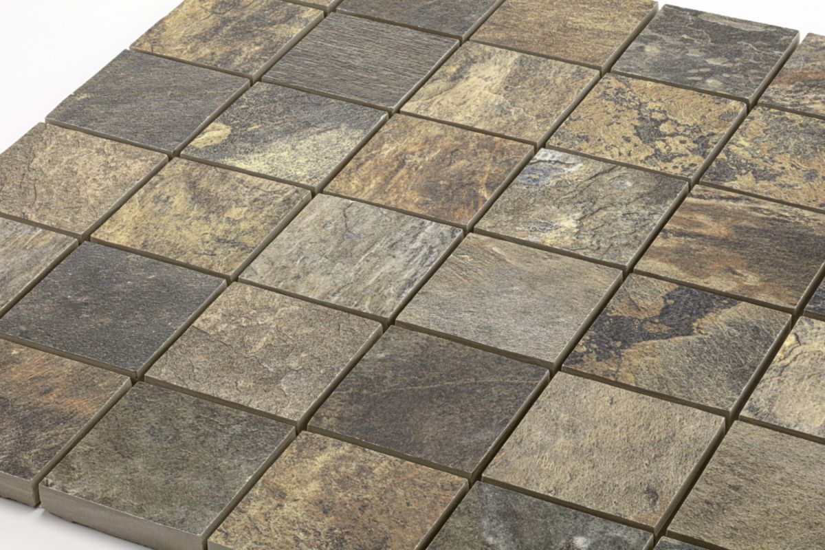 BARWOLF - Grès Cérame émaillé Bärwolf Rustic Stone northern lava chip ...