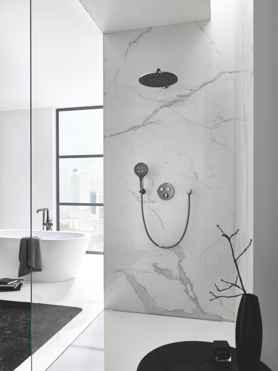 GROHE - Support mural pour douchette Rainshower Hard Graphite REF ...
