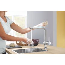 GROHE - Mitigeur évier Minta touch bec L douche extractible Chrome réf ...