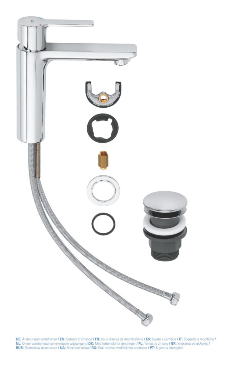GROHE - Mitigeur monocommande Lavabo Taille S Lineare Chromé 23106001 ...