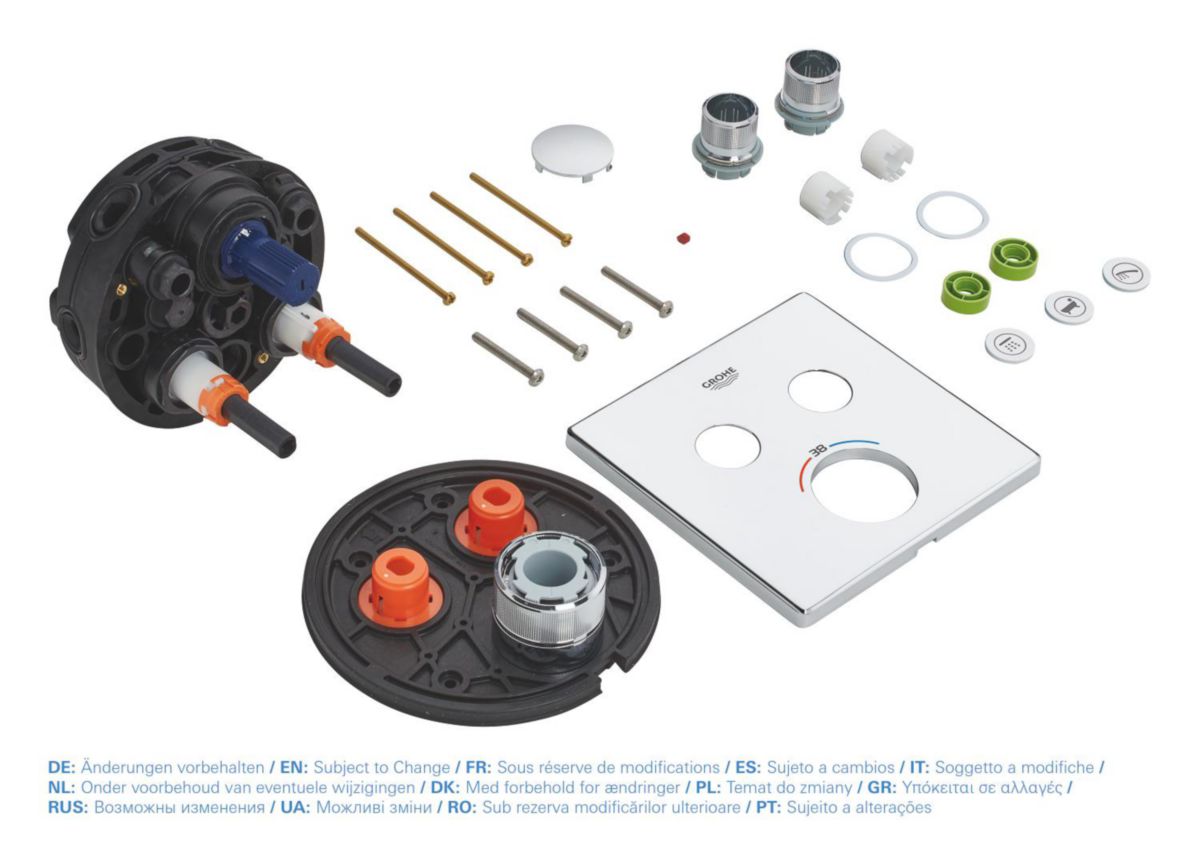 GROHE - Thermostatique pour installation encastrée 2 sorties Grohtherm ...