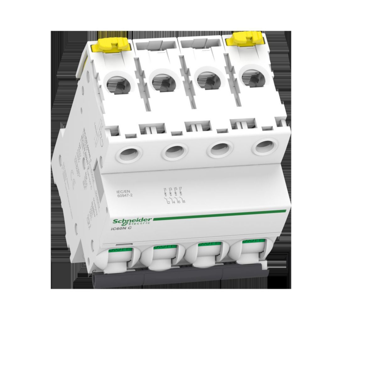 SCHNEIDER ELECTRIC - ACTI9 disjoncteur ic60N 4P 63A COURBE C Réf A9F77463 | Cedeo