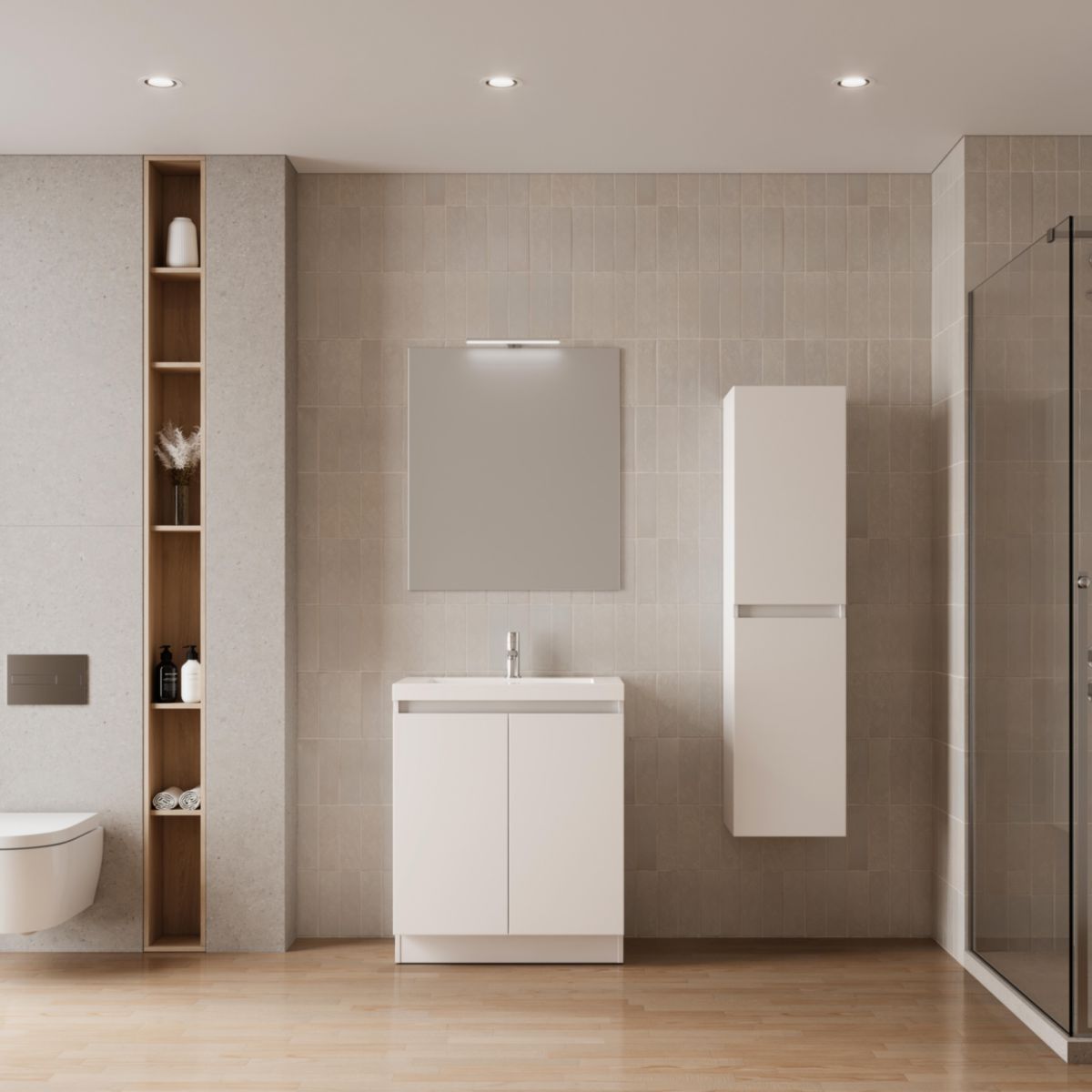 ALTERNA - Meuble Primeo Alterna au sol 60 cm au sol 2 portes Blanc ...