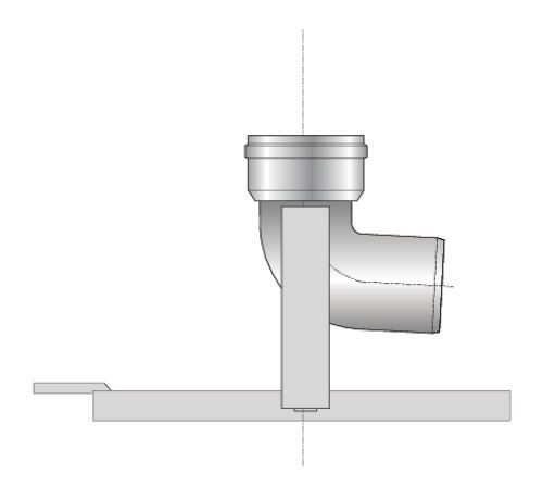 DE DIETRICH - Coude à 90° en PPS Ø 160 mm avec support | Cedeo
