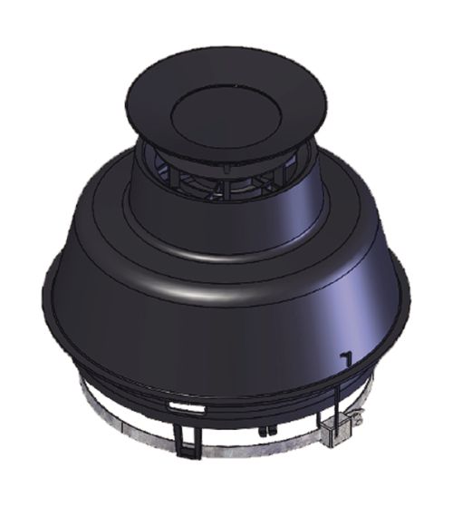 DE DIETRICH - Terminal mitron noir Ø 80 mm (flex) | Cedeo