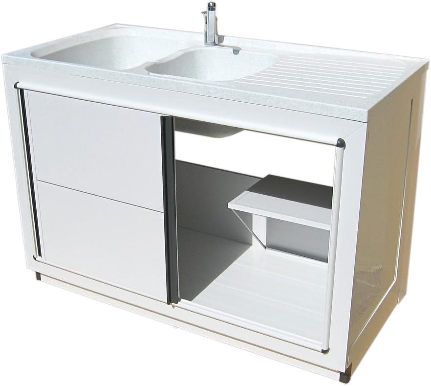 ACCOPLAS - Meuble sous evier pvc coraline standard 120 x 60 2 portes ...