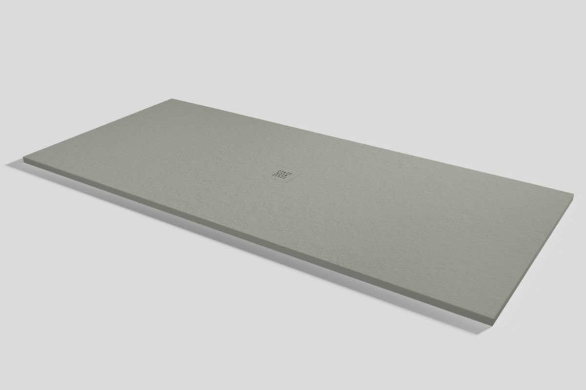 ACQUABELLA CONSTRUPLAS - Receveur de douche BASE LUX SLATE 100 cm GREY ...