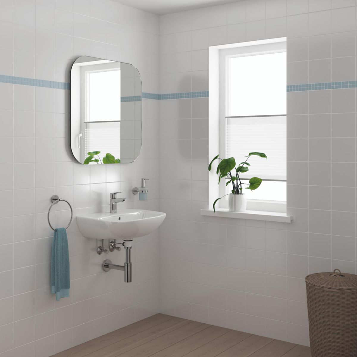 GROHE - Mitigeur monocommande Lavabo Taille S BauEdge Chromé GROHE ...