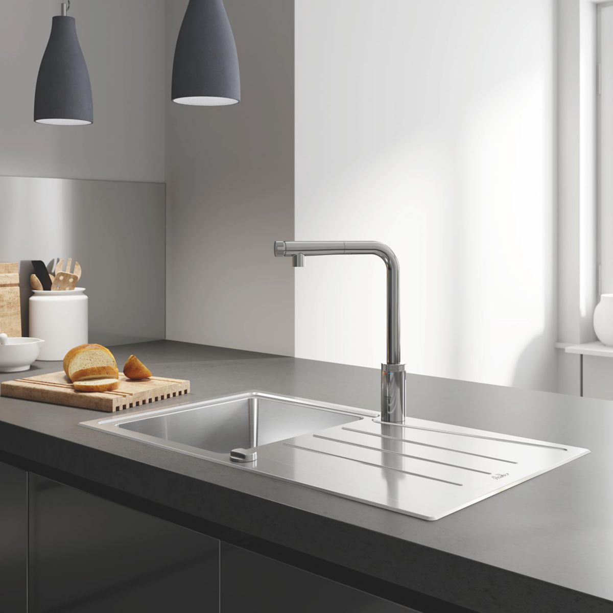 GROHE - Mitigeur évier SmartControl Minta SmartControl Chromé Réf ...