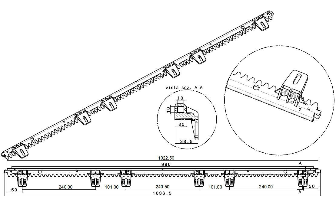 CAME - Crémaillère Réf. CGZP | Cedeo