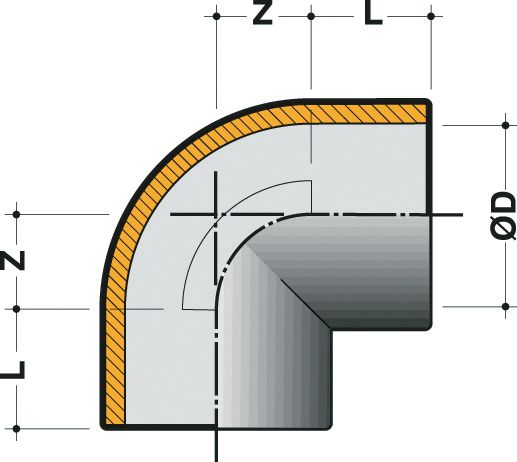 NICOLL - Coude 90° grand rayon PVC diamètre 63mm C63F | Cedeo