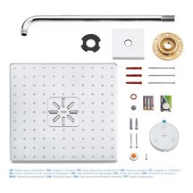 GROHE - Set de douche de tête avec bras 422 mm, 2 jets Rainshower ...