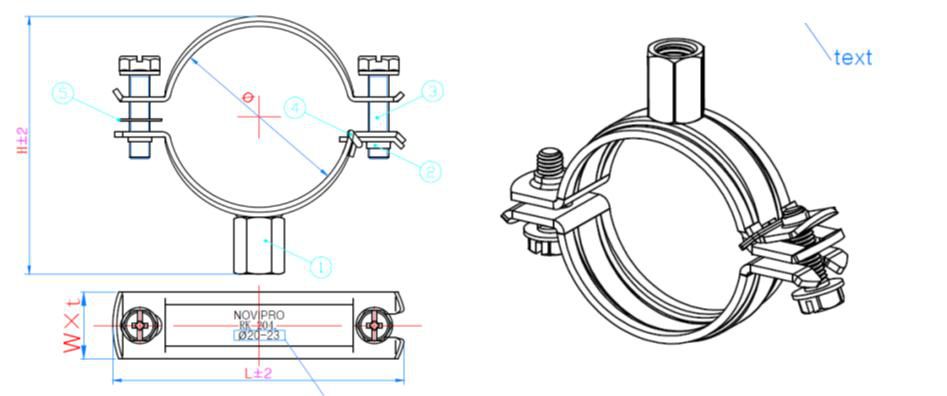 NOVIPRO - Collier bis 2s ez M8/10 108-115 mm NOVIPRO | Cedeo