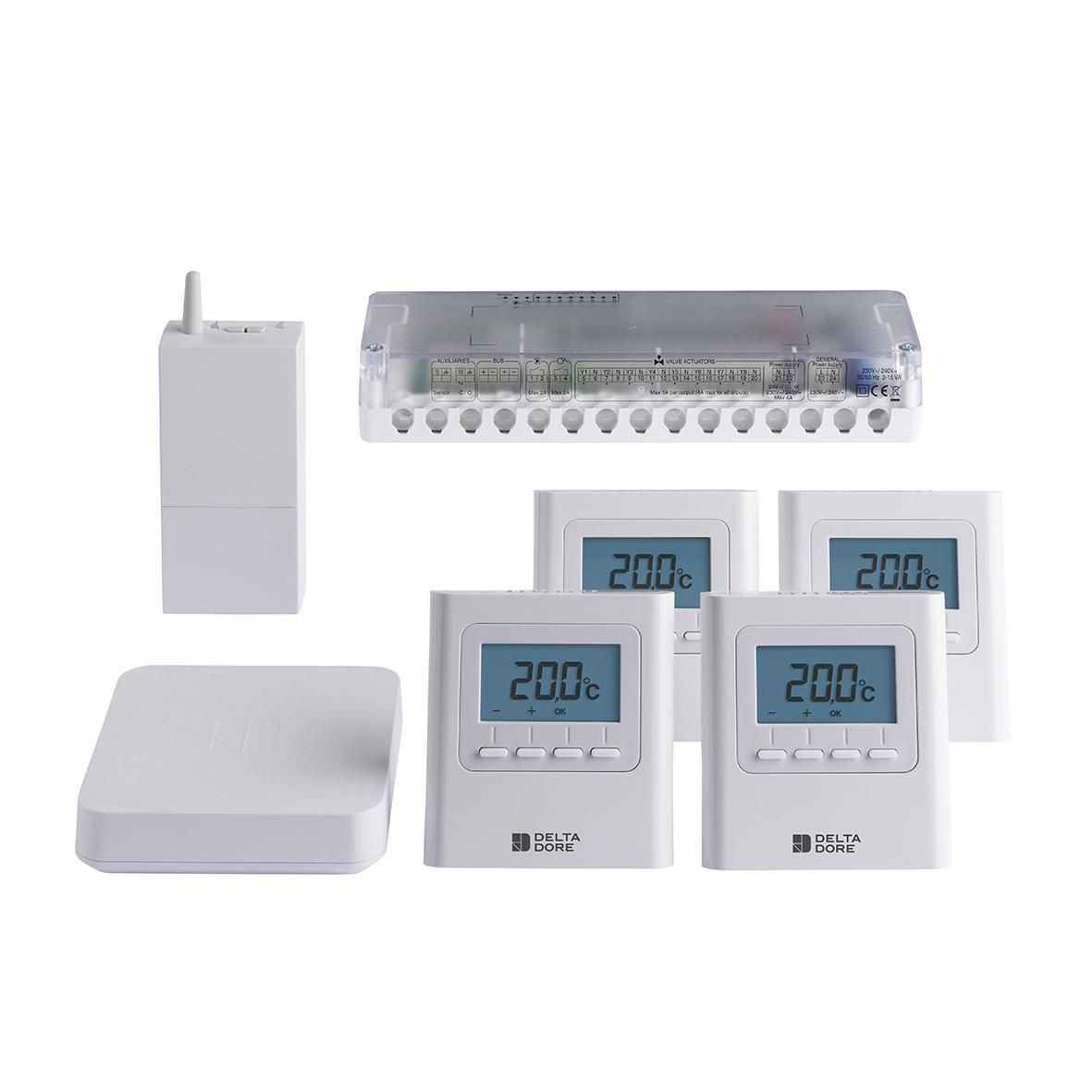 DELTA DORE - Pack Delta 8000 connecté de programmation/régulation 4 ...