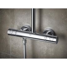 GROHE - Colonne de douche avec mitigeur thermostatique chromé Tempesta ...