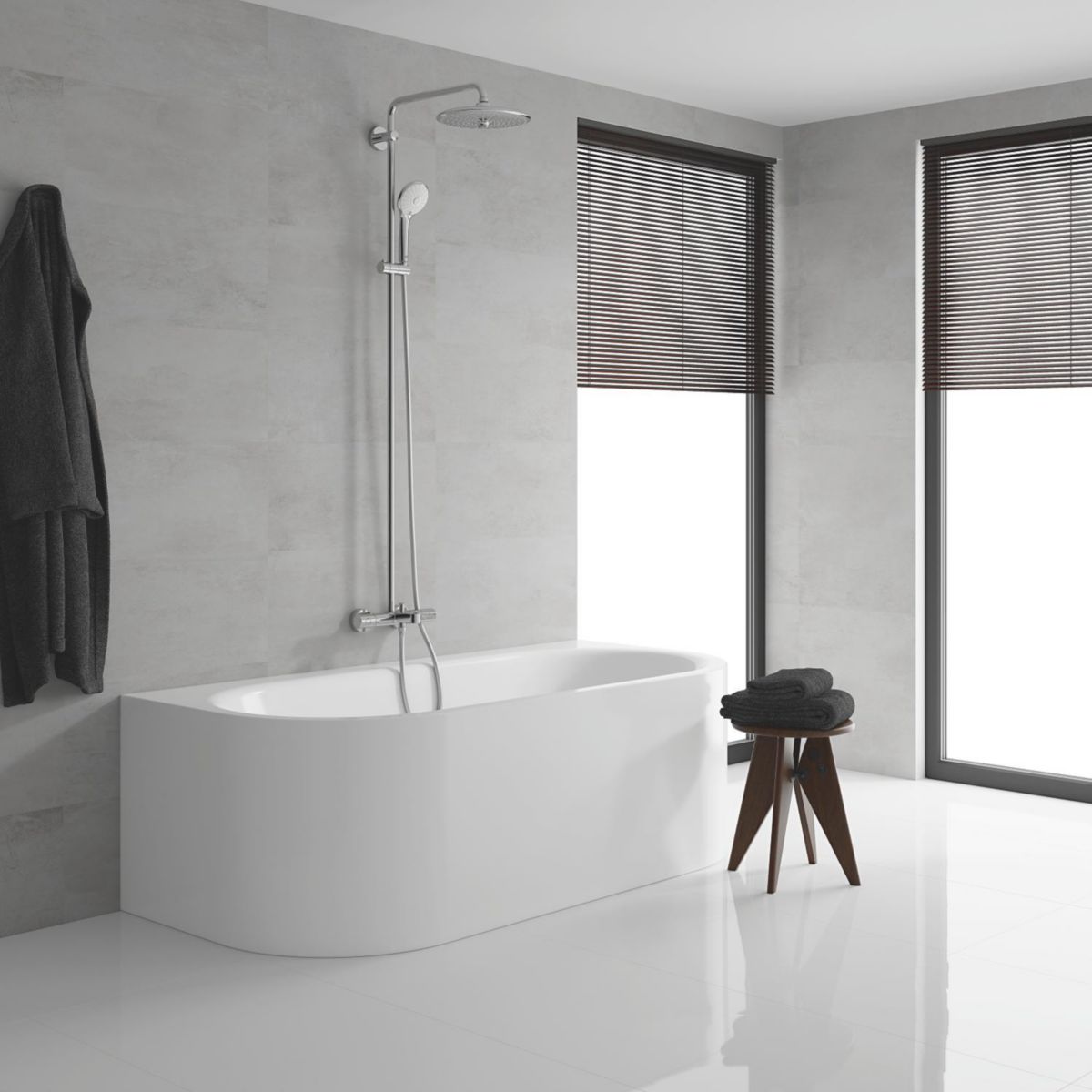 GROHE - Colonne de douche avec thermostatique Bain/Douche chromé ...