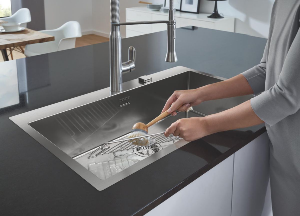 GROHE - Évier en acier inoxydable K800 Inox GROHE 31584SD1 | Cedeo