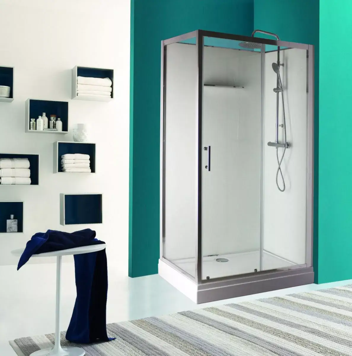 LEDA - Cabine de douche IZI BOX 2 rectangulaire 120 x 80 cm face 3 ...