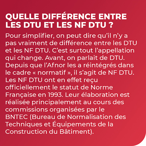 Les NF DTU : un incontournable pour les pros