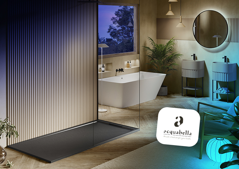 Nouveau receveur Acquabella Halo Slate